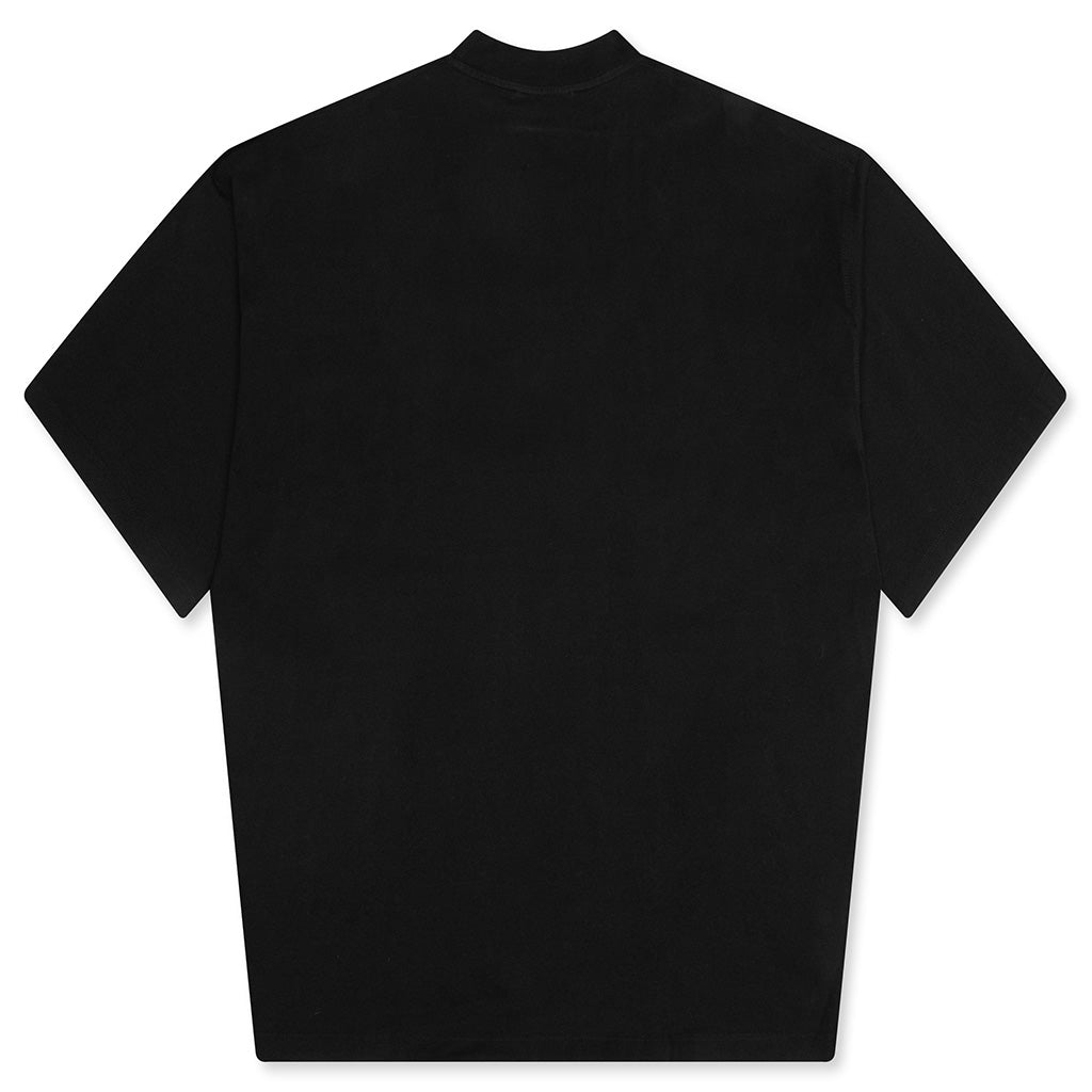 Mock Neck Boxy Fit T-Shirt - Black – Feature