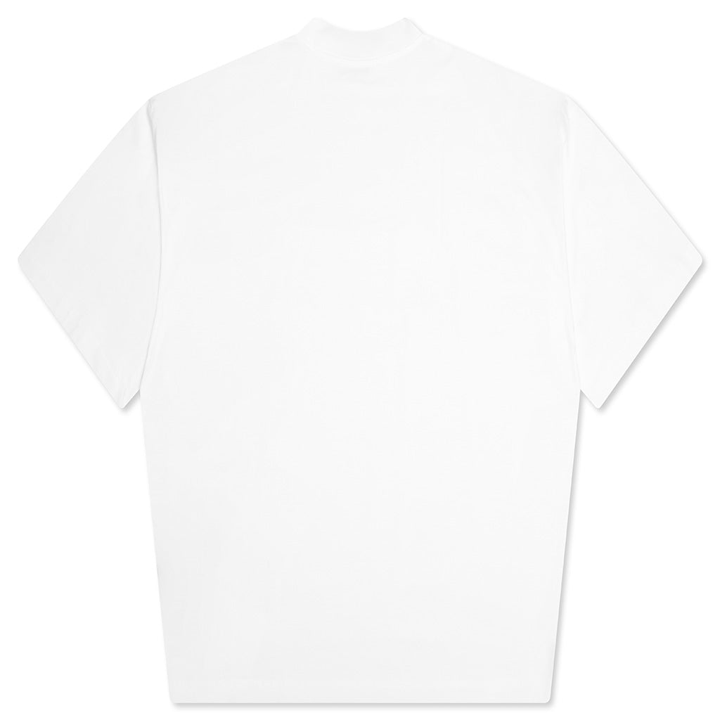 Mock Neck Boxy Fit T-Shirt - White – Feature