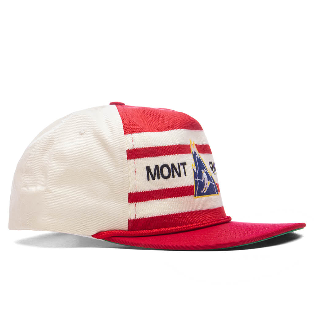 Mont Striped Structure Hat - Red/Off White – Feature