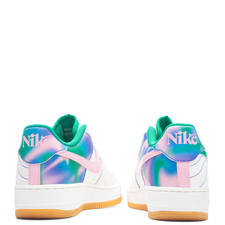 Air Force 1 (GS) 'Heel Stich' - Sail/Stadium Green/Med Soft Pink – Feature
