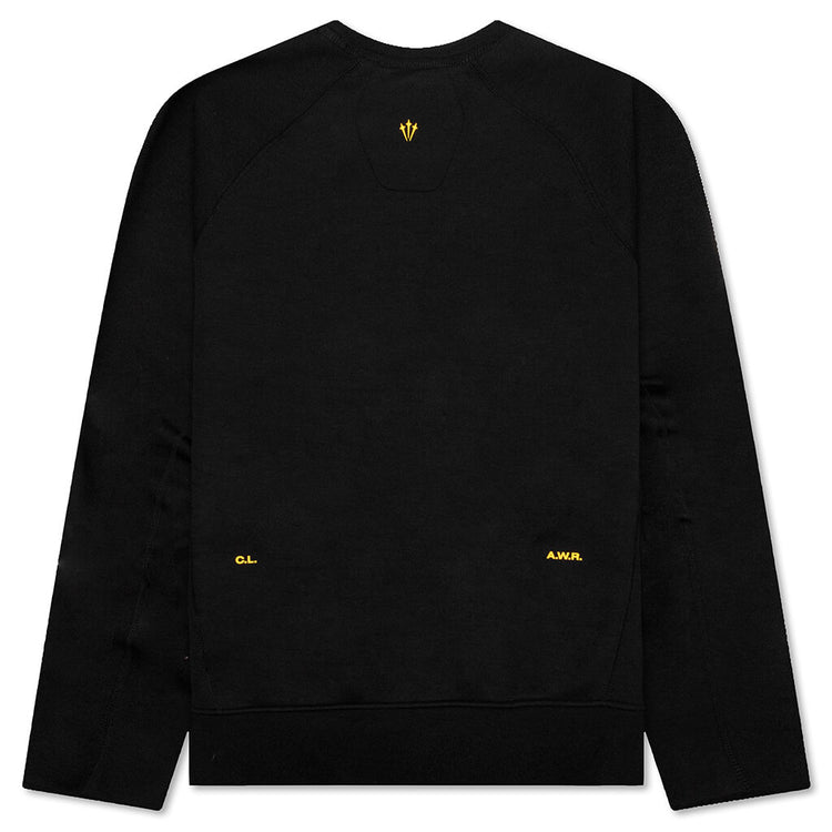 Nike x NOCTA Tech Fleece Crew - Black/University Gold – Feature