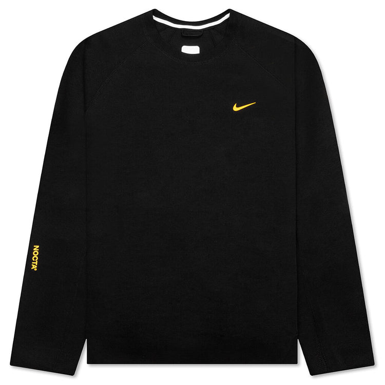 Nike x NOCTA Tech Fleece Crew - Black/University Gold – Feature