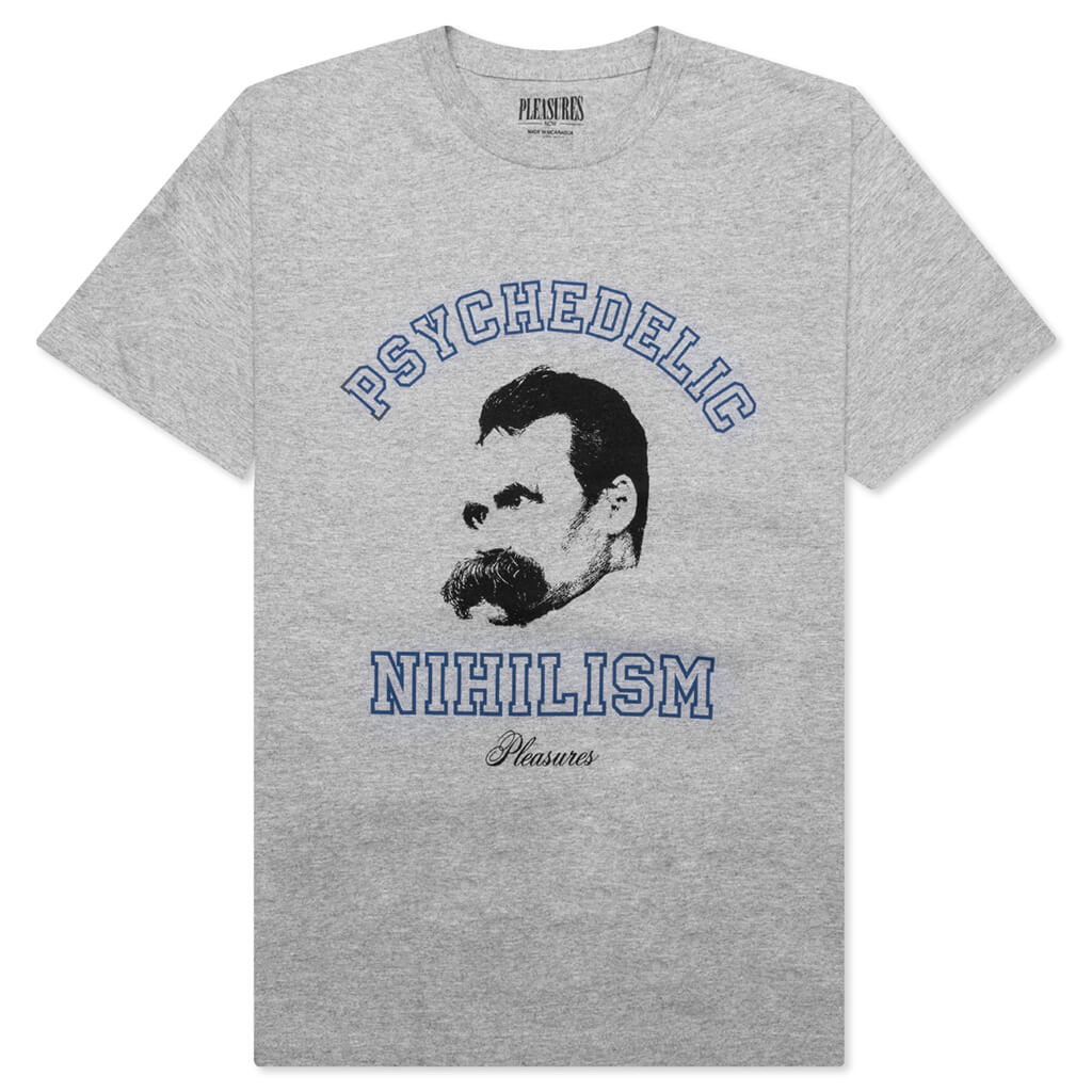 Pleasures Psychedelic Nihilism T-Shirt - Heather Grey – Feature