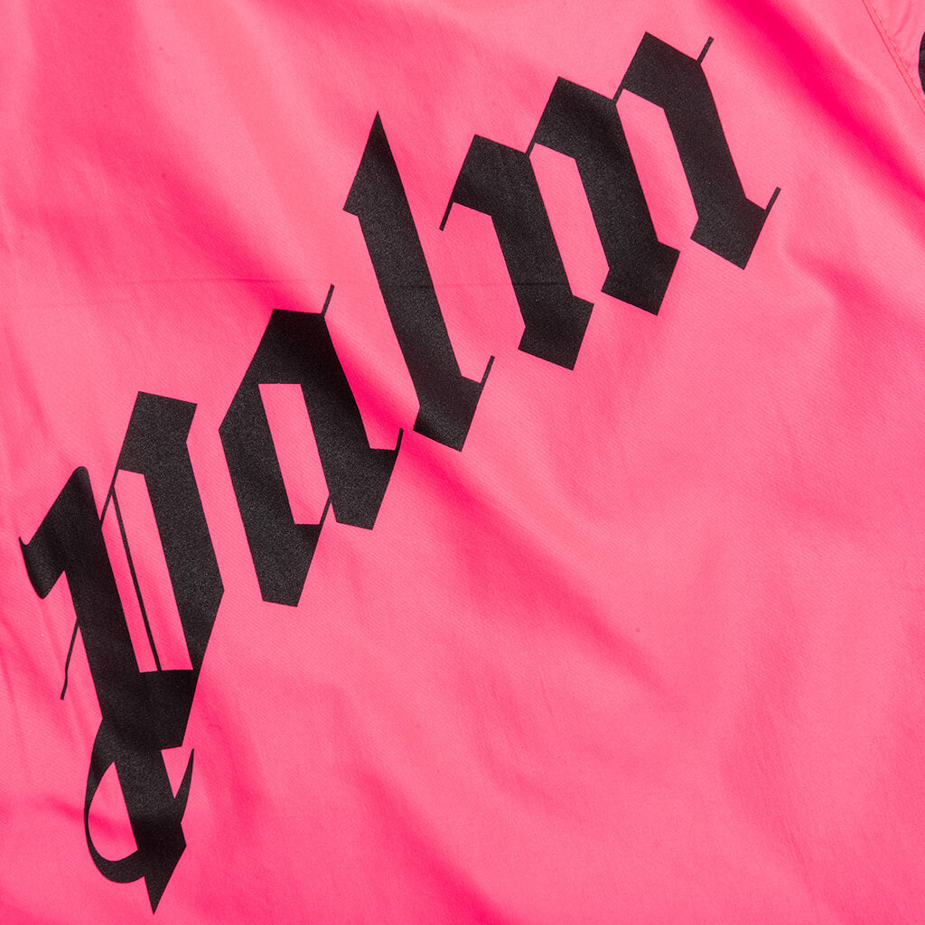 Curved Logo Bold Swim Short - Fuchsia – Feature