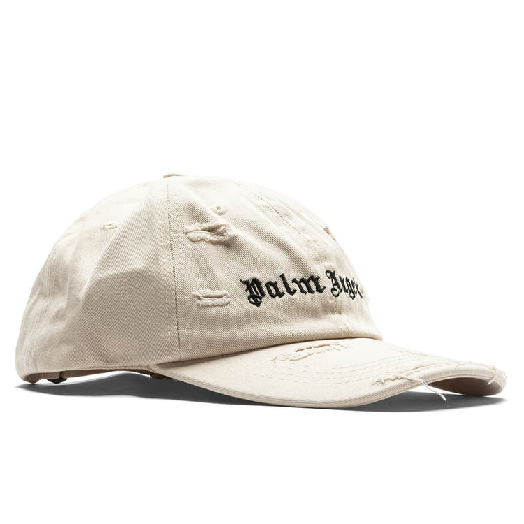 Ripped Logo Cap - Beige/Black – Feature