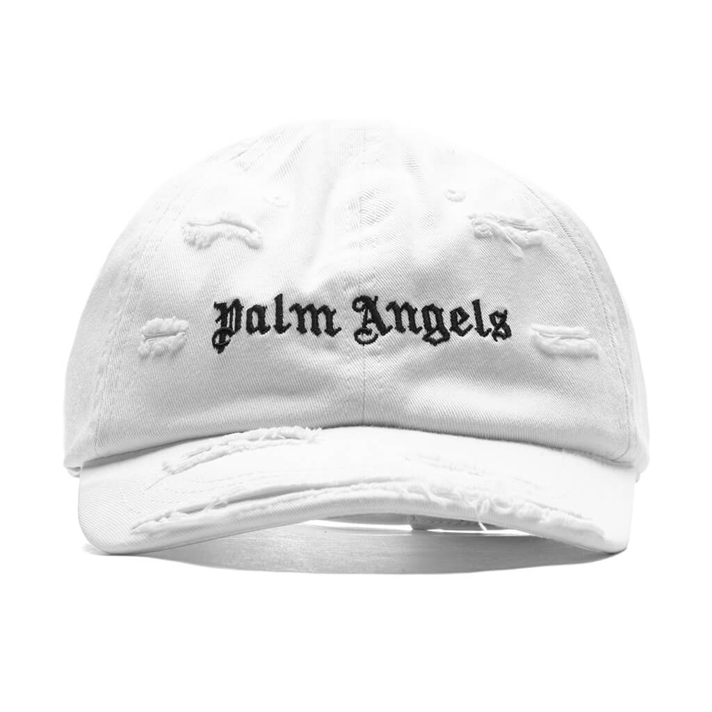 Ripped Logo Cap - White/Black – Feature