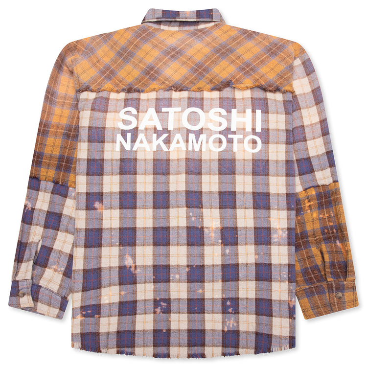 Patchwork Logo Flannel - Brown/Multi – Feature