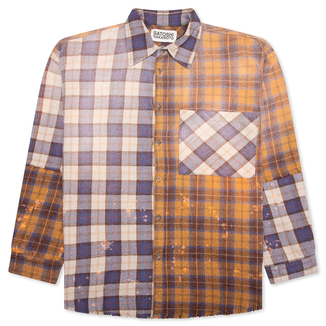 Patchwork Logo Flannel - Brown/Multi – Feature