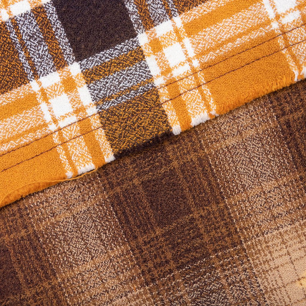 Patchwork Logo Flannel - Yellow/Brown – Feature