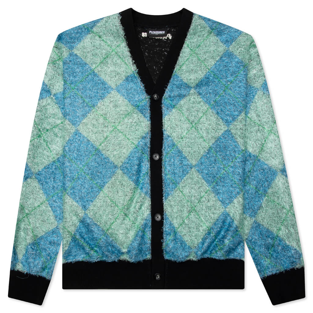Pleasures Rev Cardigan - Aqua – Feature