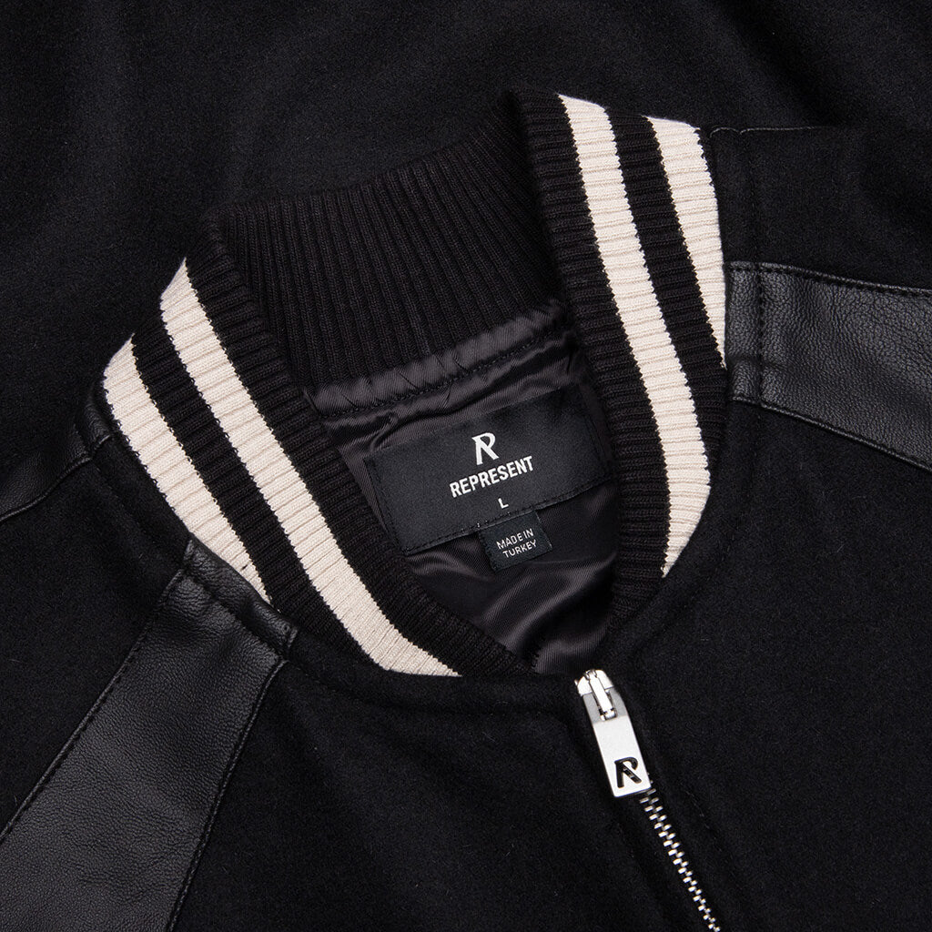 Raglan Varsity Jacket - Black – Feature