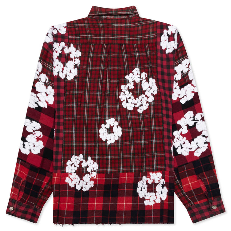Readymade x Denim Tears Check L/S Shirt - Red – Feature