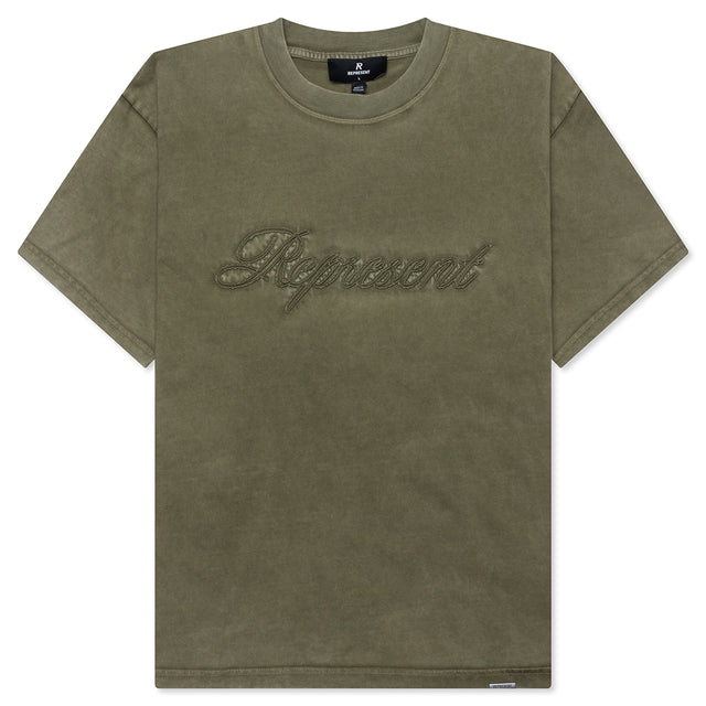 Rep Reverse Applique T-Shirt - Dark Olive – Feature