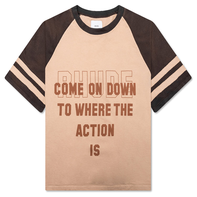 Action S/S Raglan - Khaki/Black – Feature