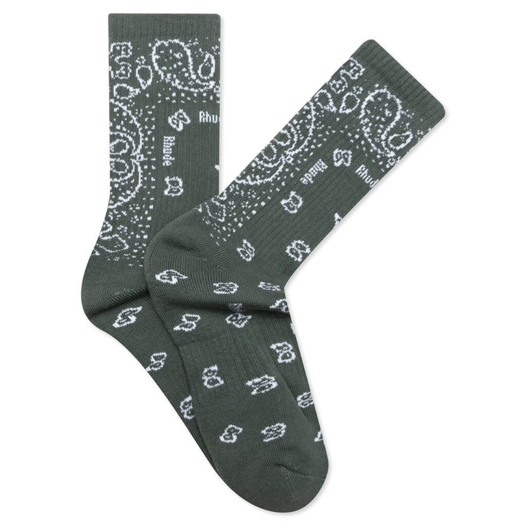 Bandana Jacquard Sock - Sage – Feature