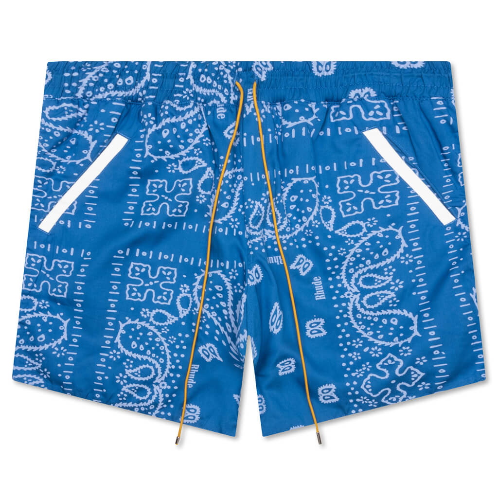 Bandana Track Short - Blue/Creme – Feature