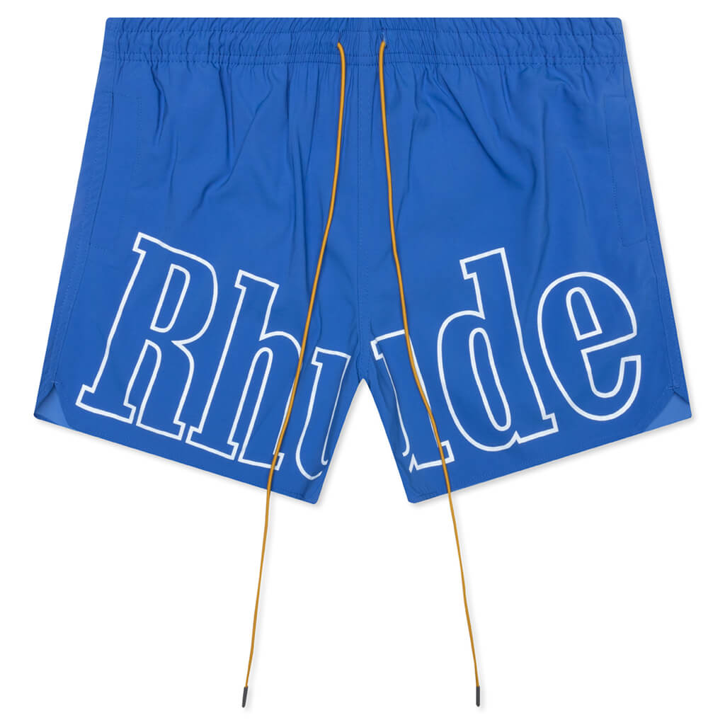 Logo Swim Trunks - Blue – Feature