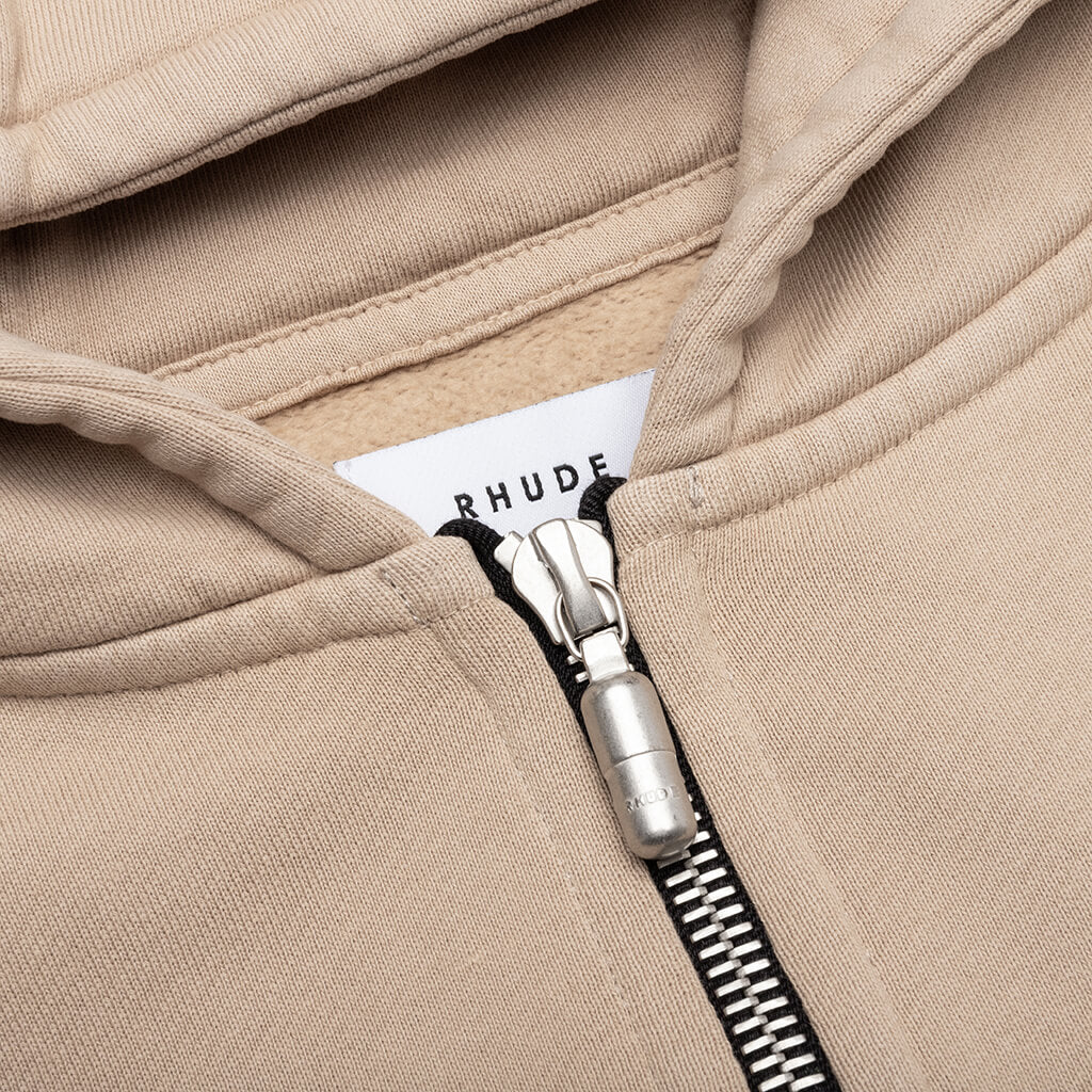 Zip Up Hoodie - Sand – Feature