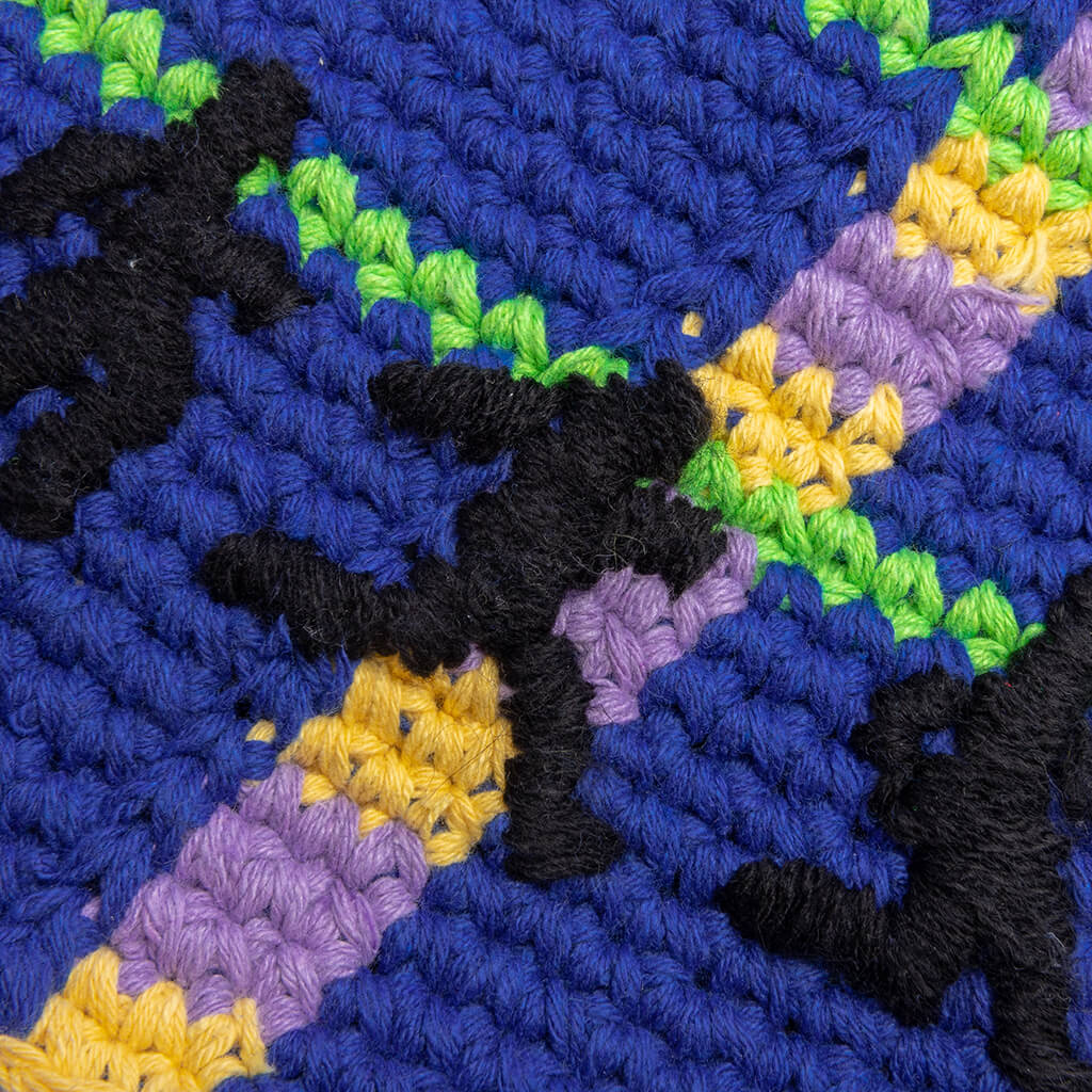 Running Man Crochet Hat - Blue – Feature