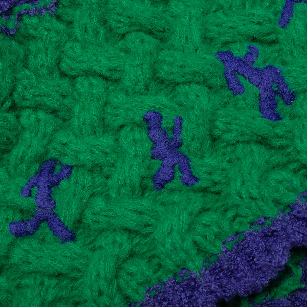 Running Man Crochet Hat - Green/Blue – Feature