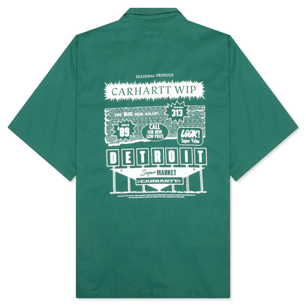 S/S Deli Shirt - Rainforest/White – Feature