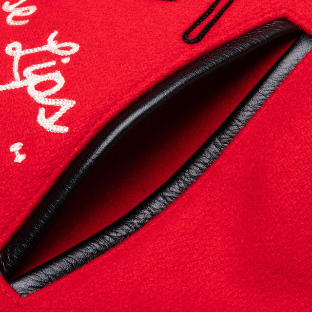 Saint Michael Devil Varsity Jacket - Red – Feature