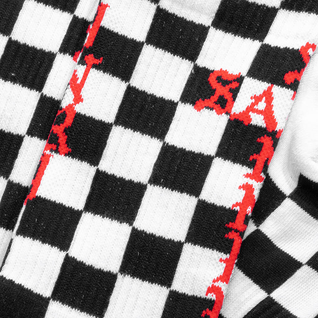 Saint Sinner Socks - Black/Red – Feature