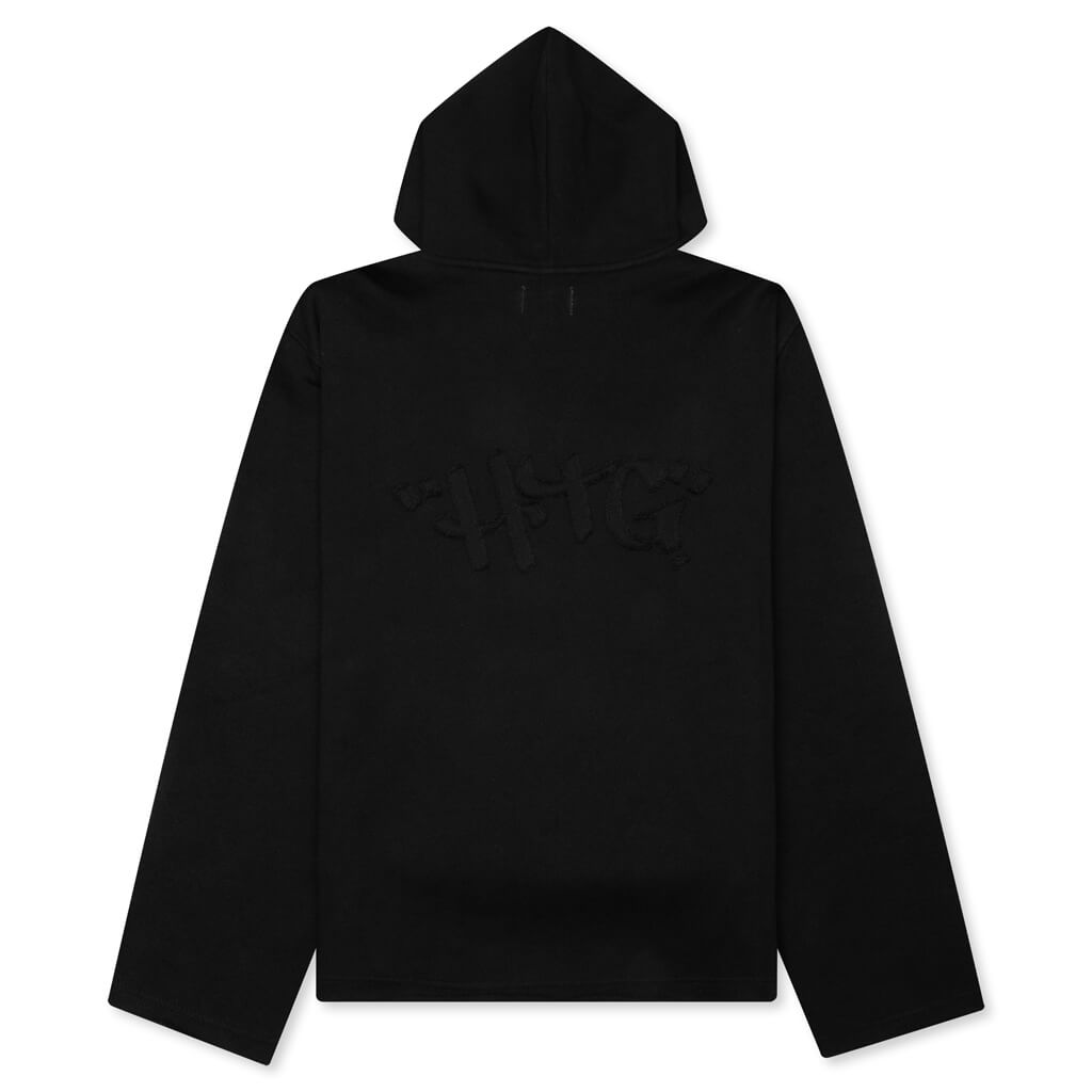 Script Embroidered Hoodie - Black – Feature