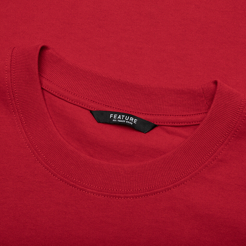 Script Tee - Savvy Red – Feature