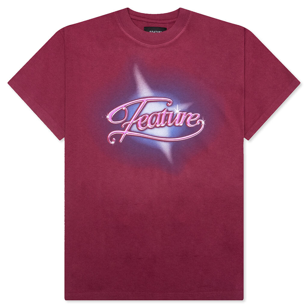 Shimmer Tee - Maroon – Feature