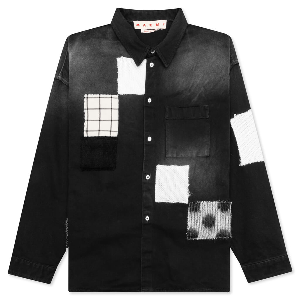 Patchwork Shirt - Black – Feature