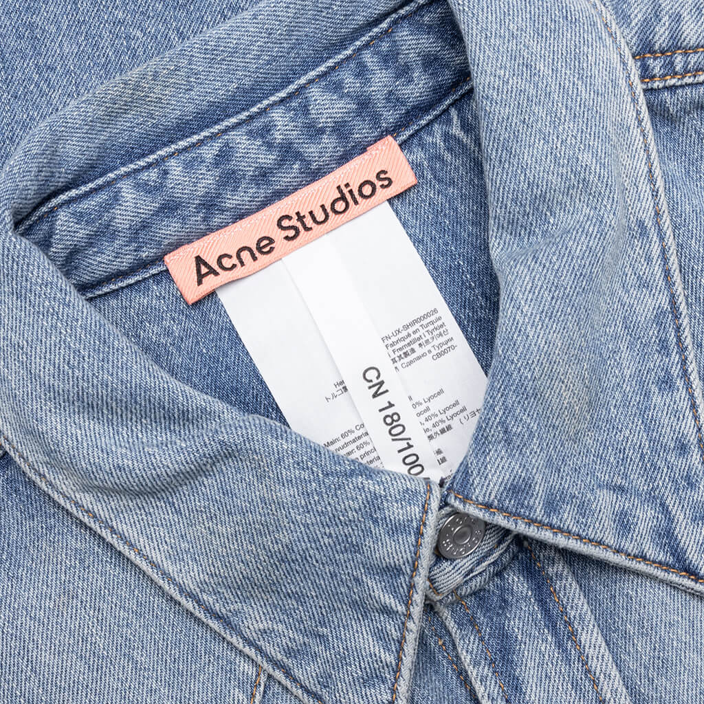 Denim Relaxed Fit Shirt - Light Blue – Feature