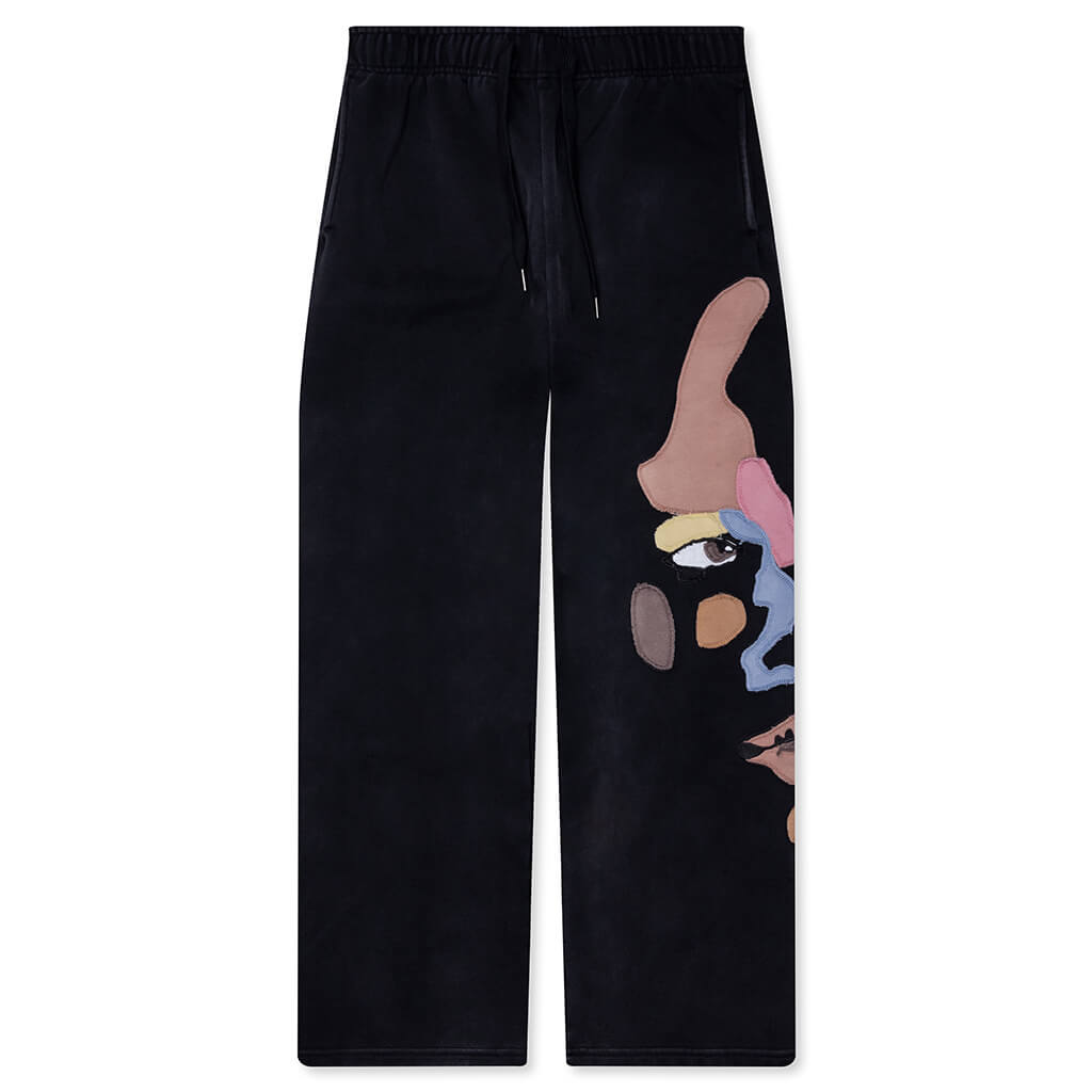 Side Eye Face Sweatpants - Black – Feature