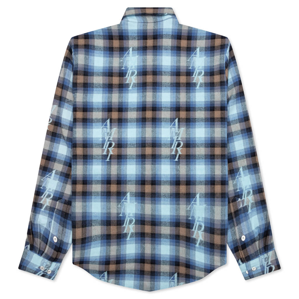 Staggered Plaid Flannel - Legion Blue – Feature