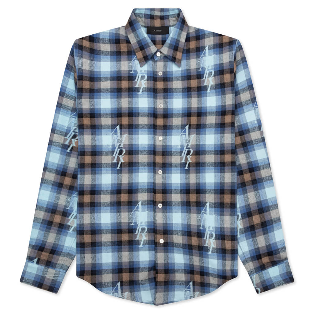 Staggered Plaid Flannel - Legion Blue – Feature