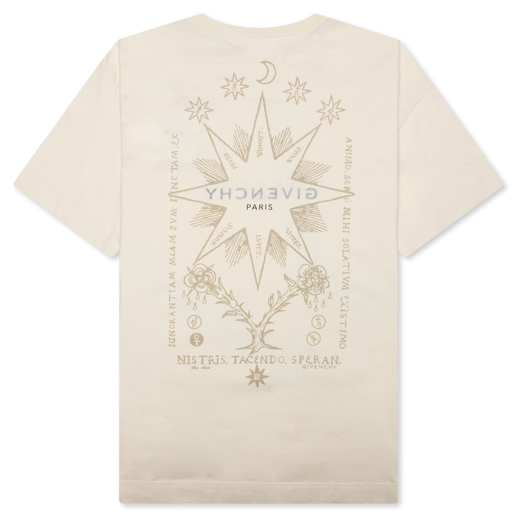 Reverse Cotton with Tarot Print T-Shirt - Ivory – Feature