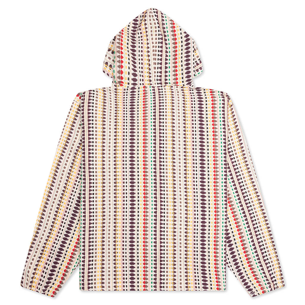 Stitch Poncho Hoodie - Ecru – Feature