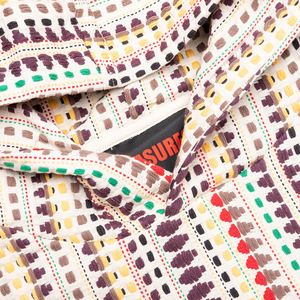 Stitch Poncho Hoodie - Ecru – Feature