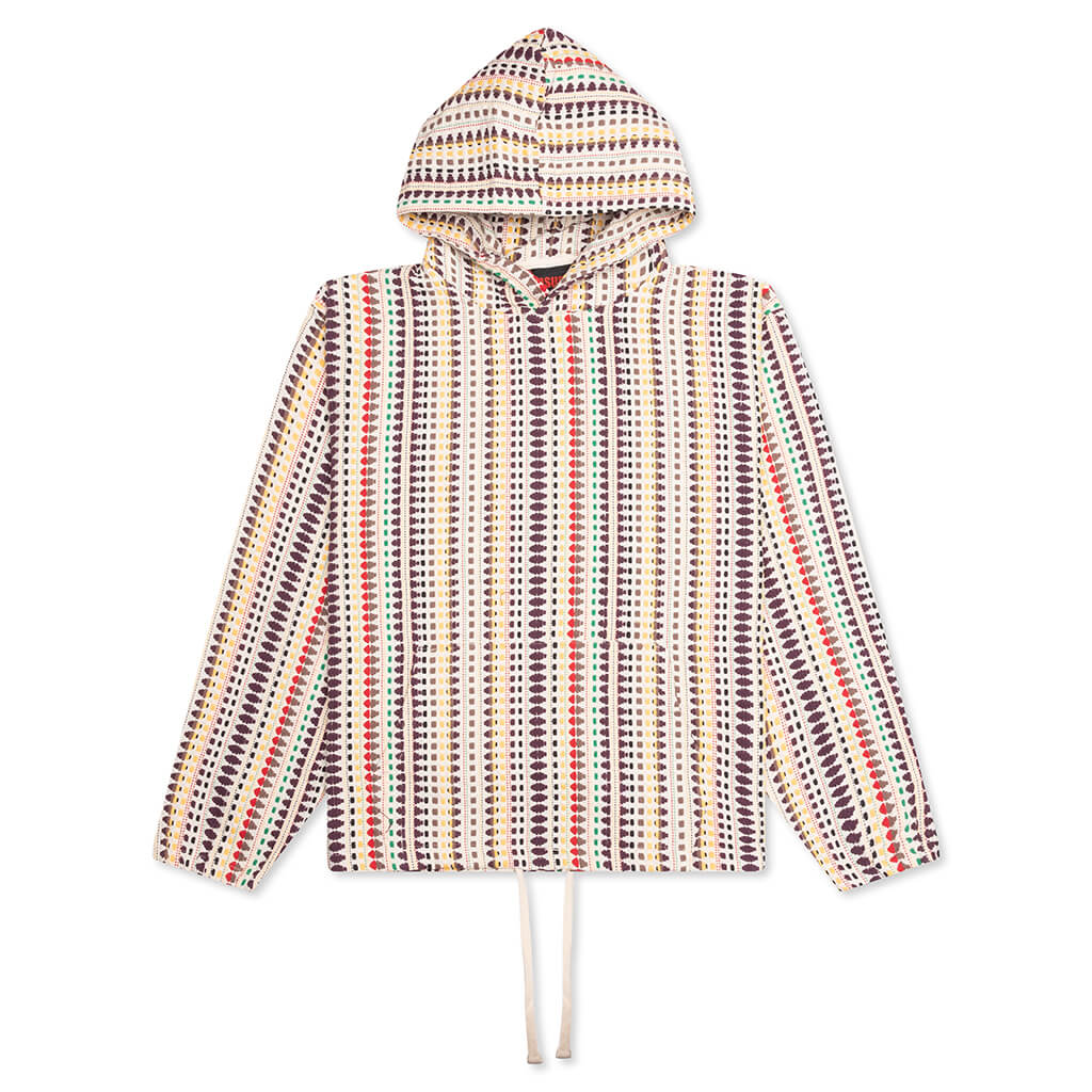 Stitch Poncho Hoodie - Ecru – Feature