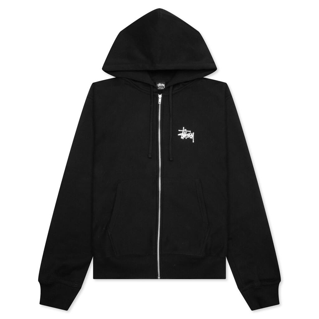 Basic Stussy Zip Hoodie - Black – Feature