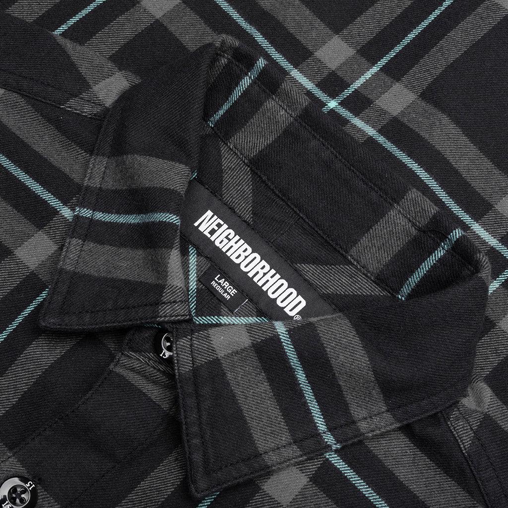 Tartan Check Shirt LS - Black – Feature