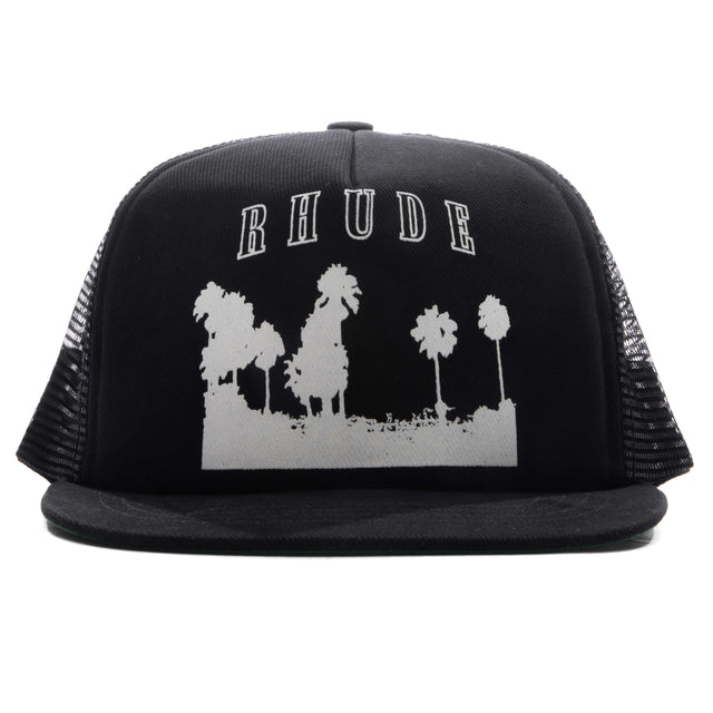 Thousand Palms Trucker Hat - Black/White – Feature