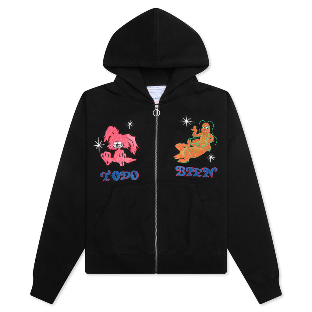 Todo Bien Zip Hoodie - Black – Feature