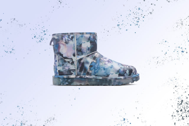 UGG x Collina Strada Classic Mini - Dark Blue Floral – Feature