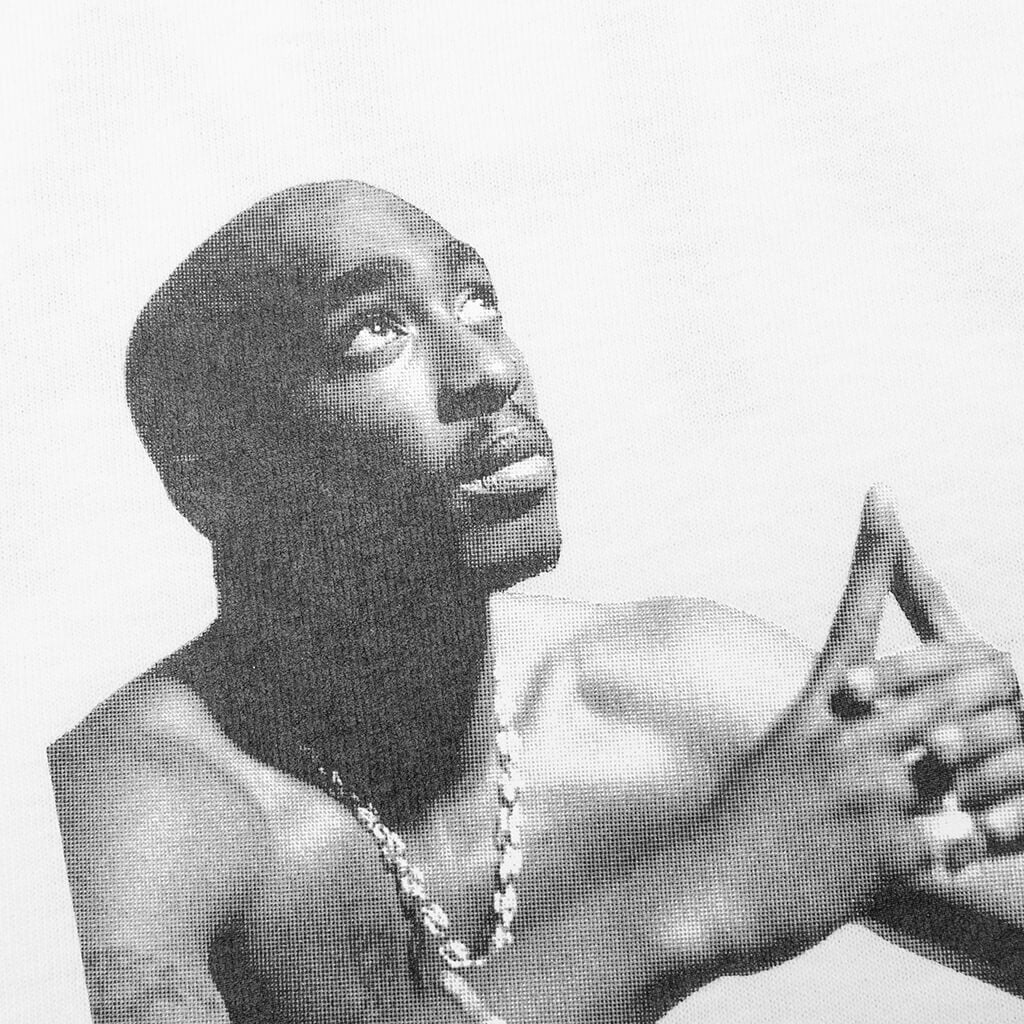 Tupac Crewneck Type-1 T-Shirt - White – Feature