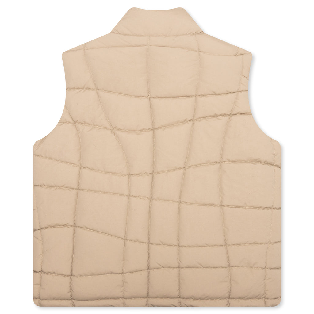 Waved Alien Puffer Vest - Tan – Feature
