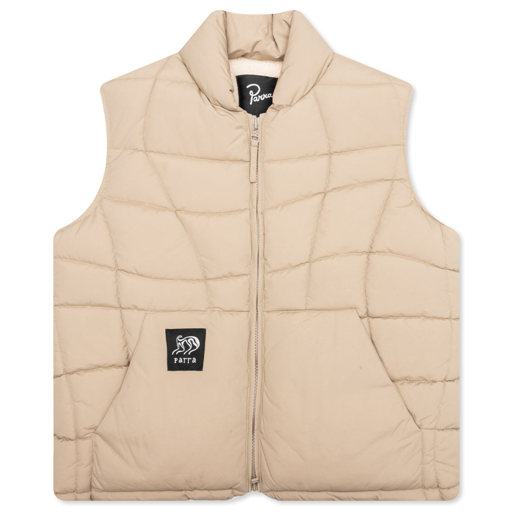 Waved Alien Puffer Vest - Tan – Feature