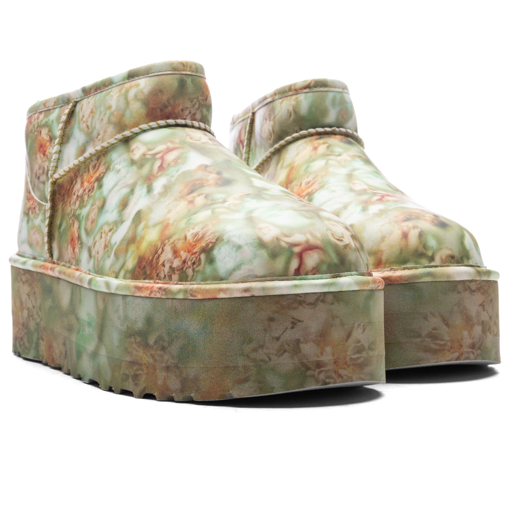 UGG x Collina Strada Classic Ultra Mini Platform - Green Floral – Feature