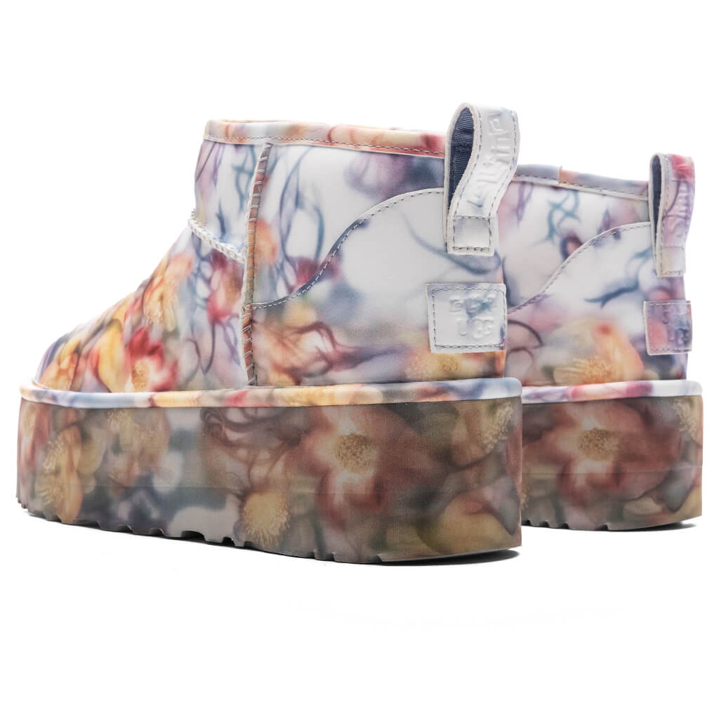 UGG x Collina Strada Classic Ultra Mini Platform - Light Blue Floral ...