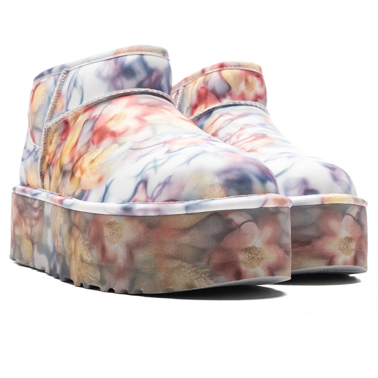 UGG x Collina Strada Classic Ultra Mini Platform - Light Blue Floral ...